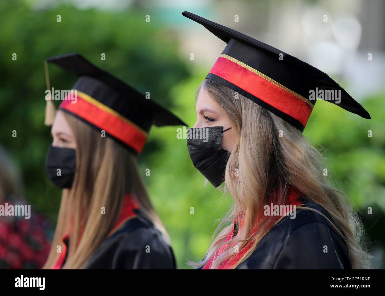 University Graduates Attend Graduation Ceremony High Resolution Stock ...