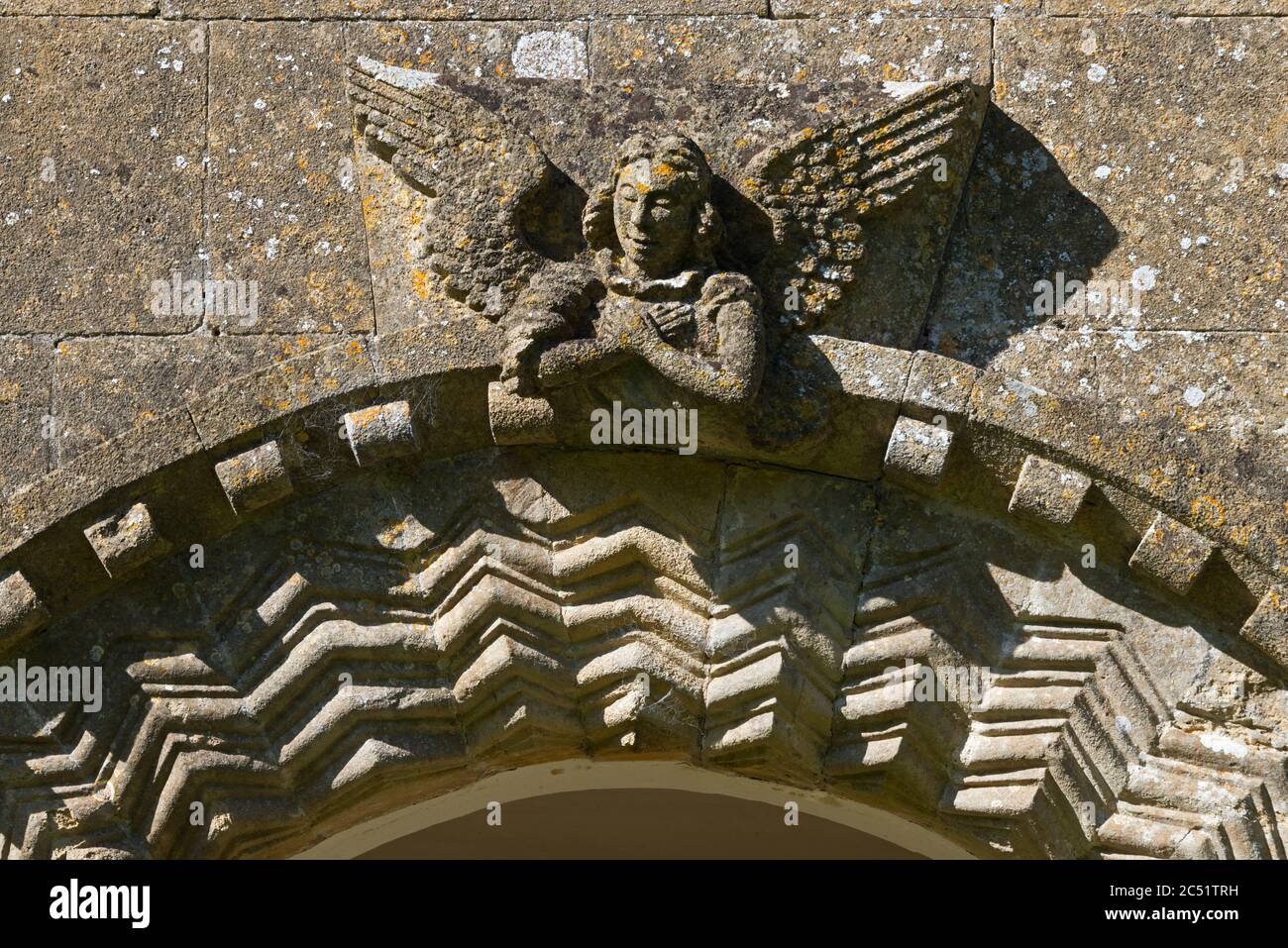 Ornate carvings and decoration around the entrance porch of St Andrews ...