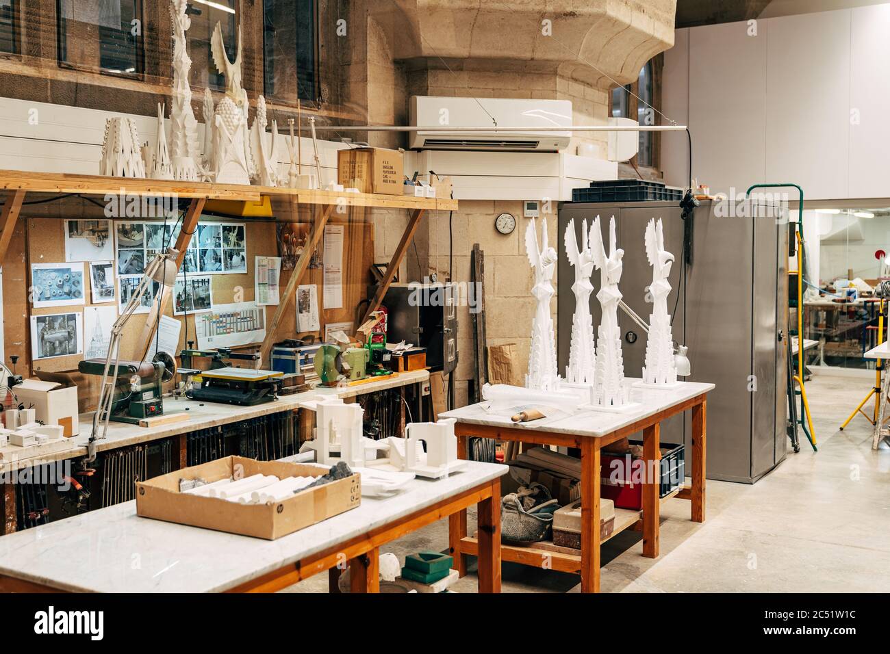 Barcelona, Spain - 15 December 2019: Architect's workshop in Sagrada ...