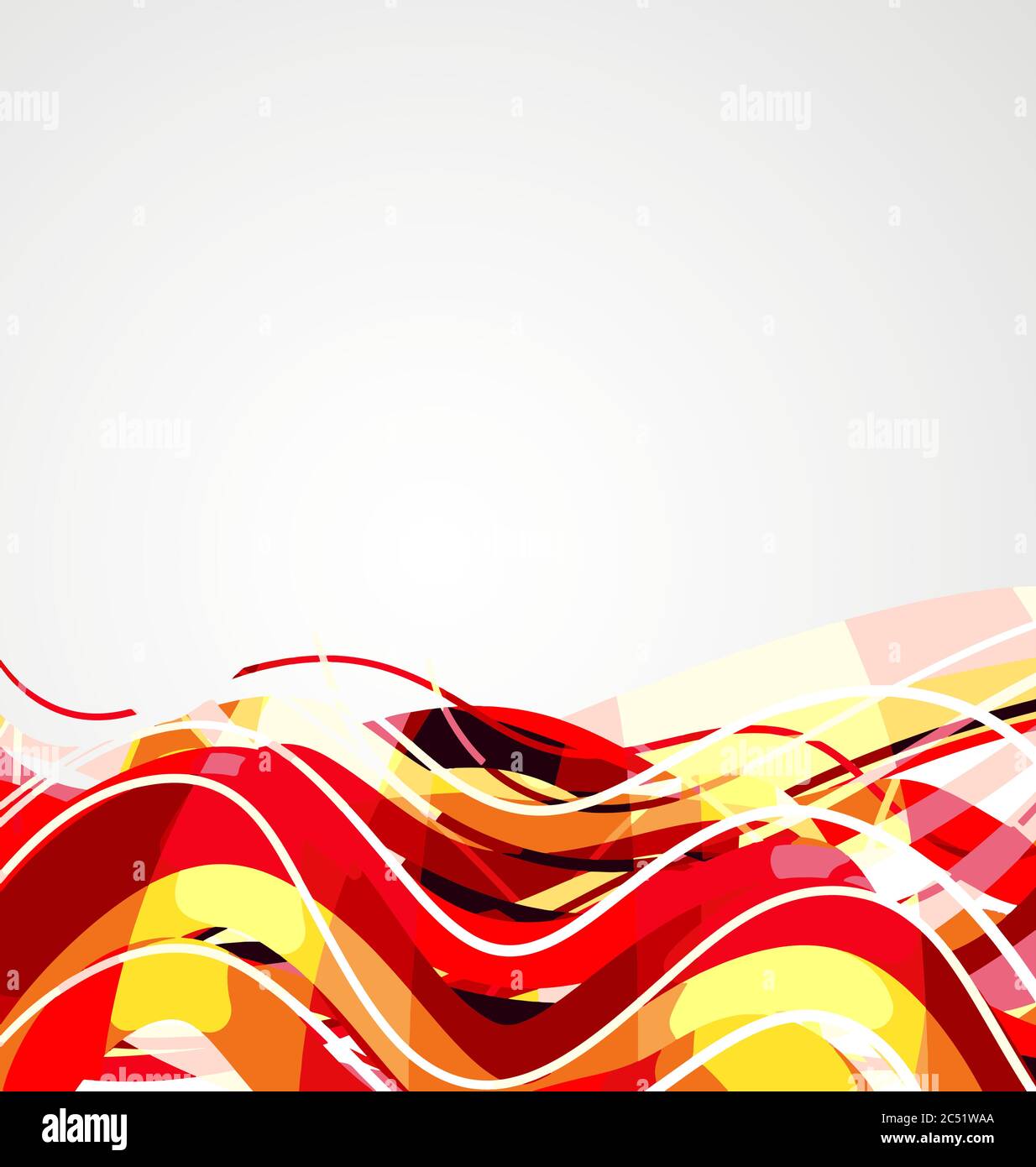 Red wavy lines in colorful abstract background Stock Vector Image & Art ...