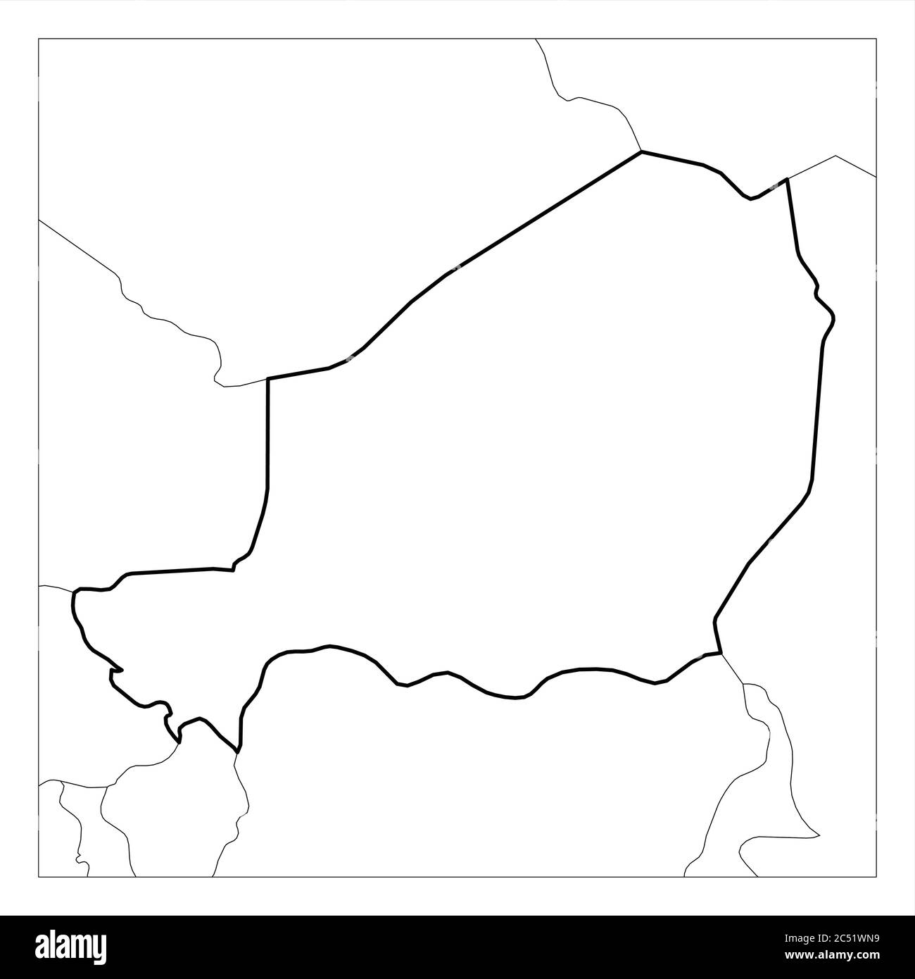 Contorno Do Mapa Do Niger
