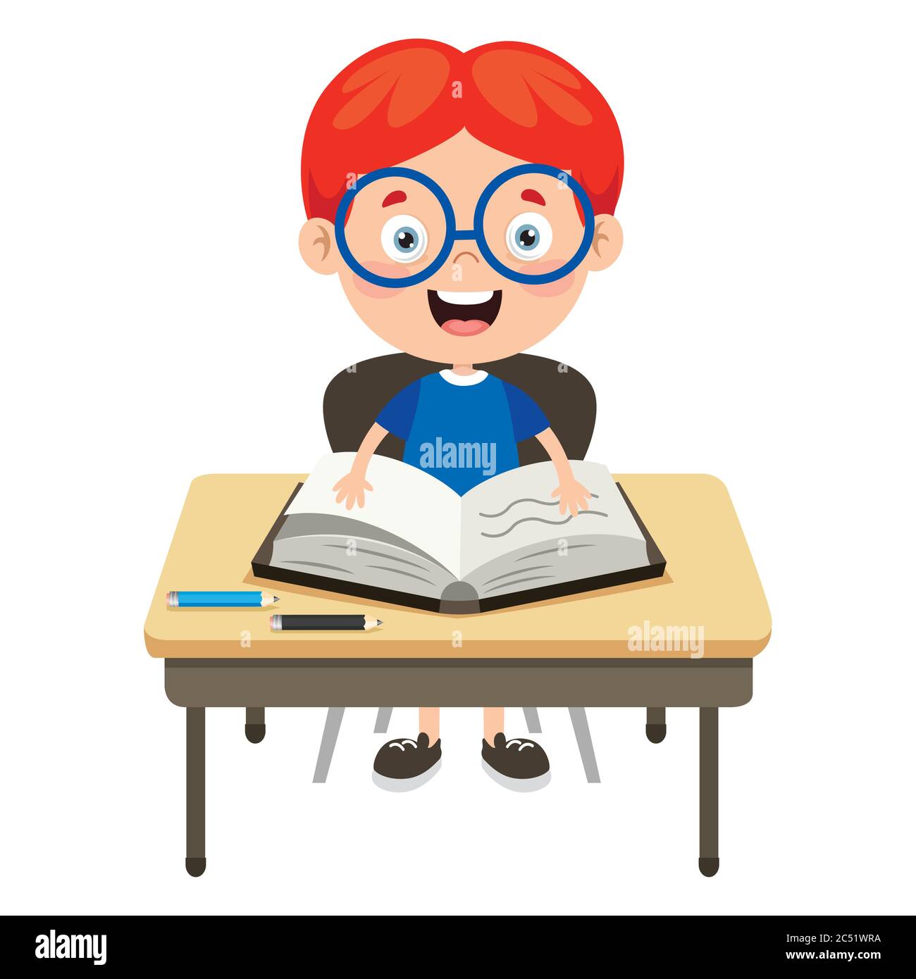 School teacher boy book Cut Out Stock Images & Pictures - Alamy