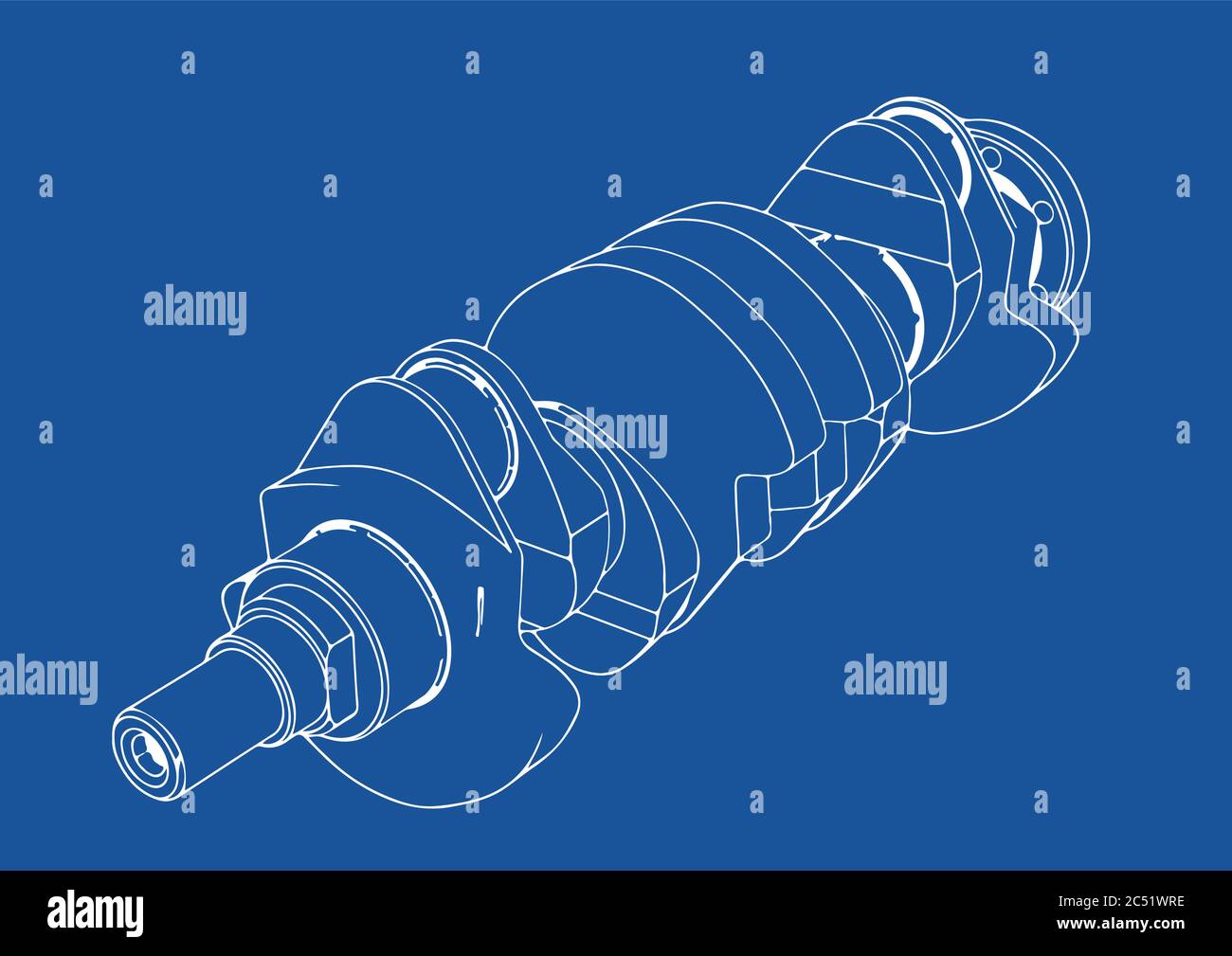 drawing crankshaft vector on a white background Stock Vector Image ...