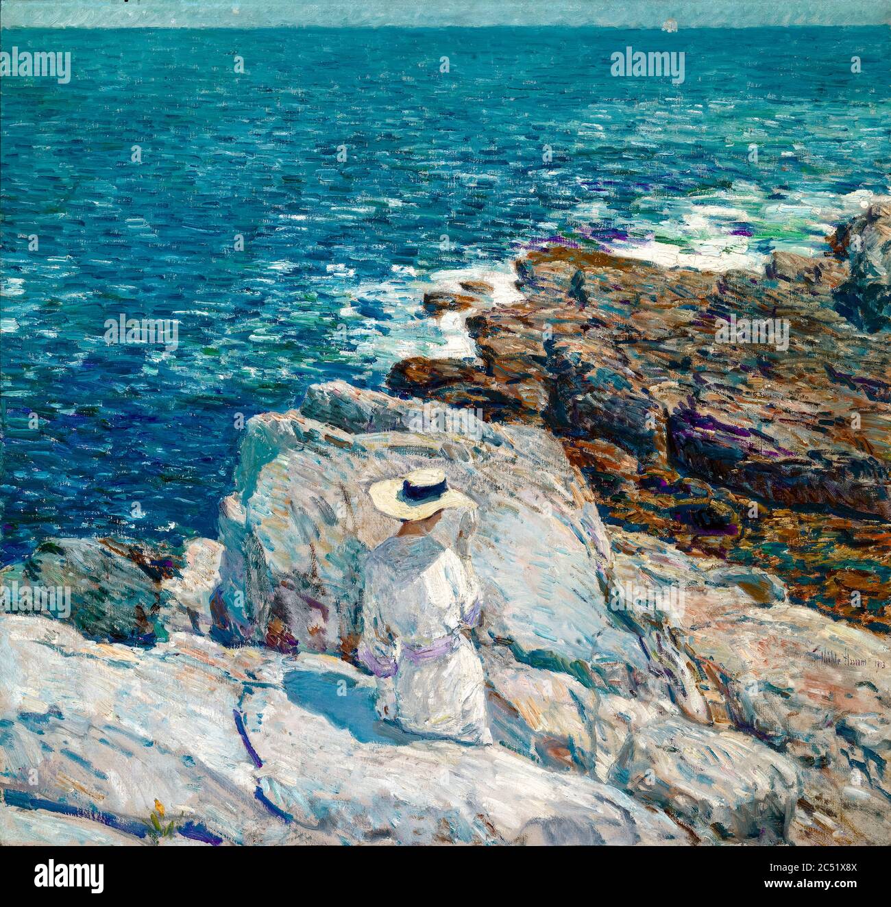 Childe Hassam, The South Ledges, Appledore, landscape painting, 1913 ...