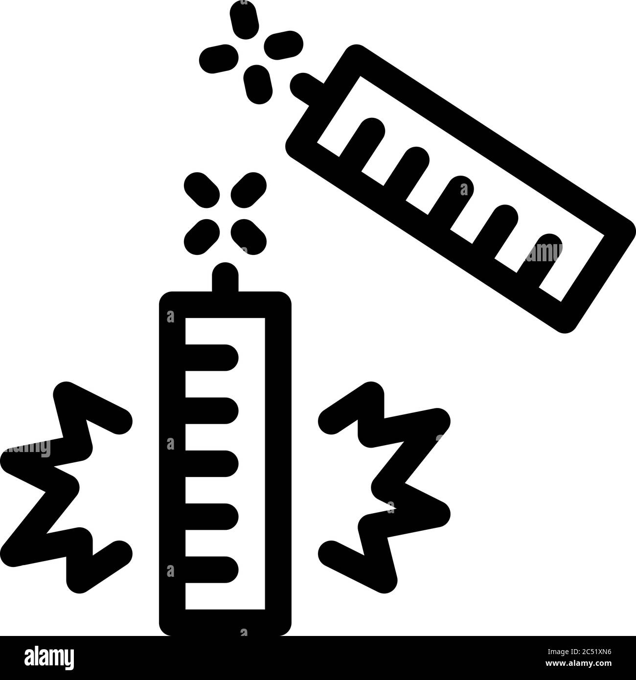 explosive firework icon vector outline illustration Stock Vector Image ...