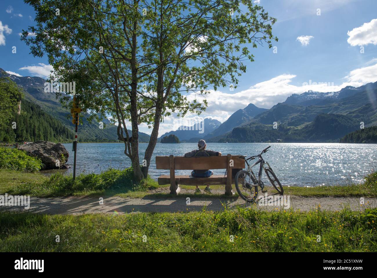 Cycling in front a bench hi-res stock photography and images - Alamy