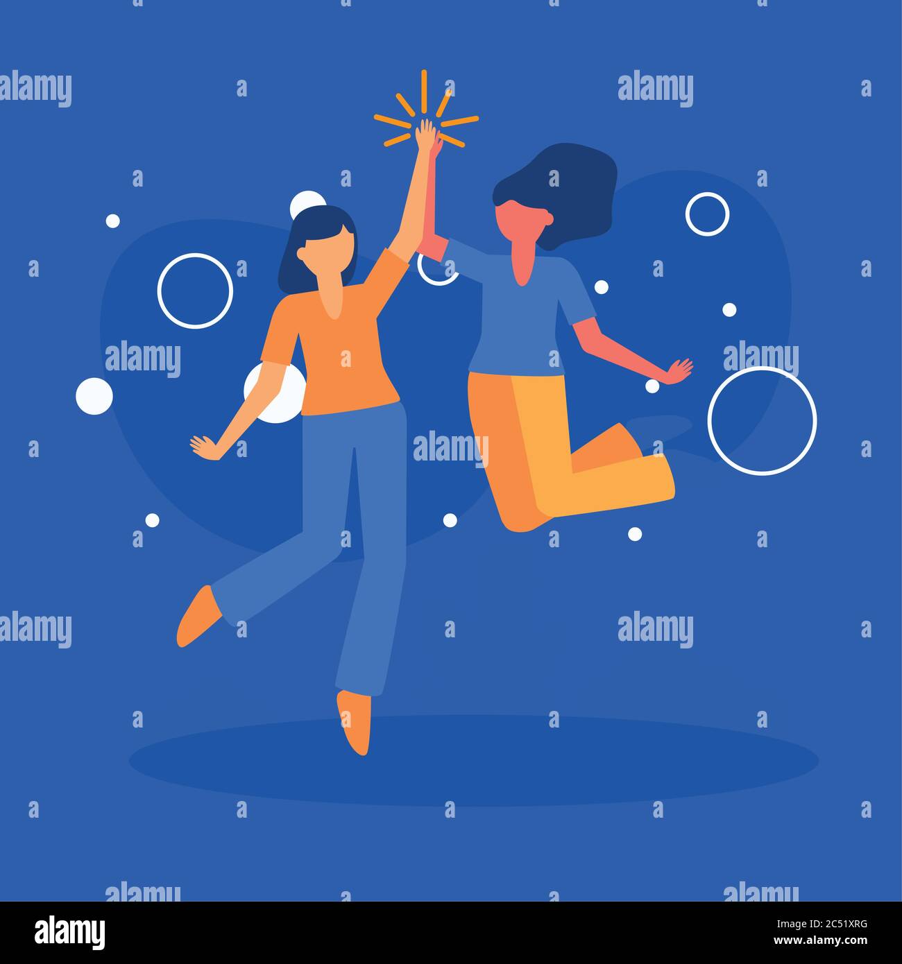 women avatars friends design of friendship and love theme Vector ...