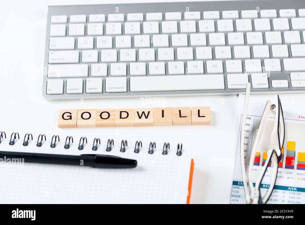 Goodwill message with letters on cubes Stock Photo - Alamy