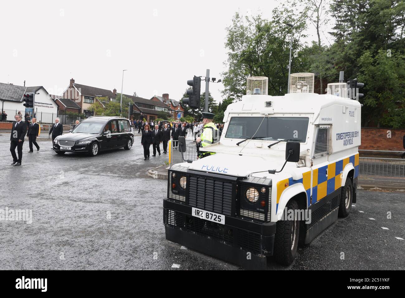 The funeral procession of senior Irish Republican and former leading ...