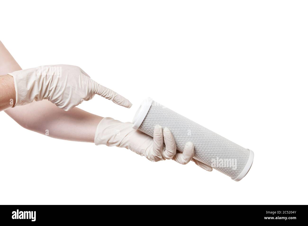 points finger to cartridge filter for drinking water purification ...