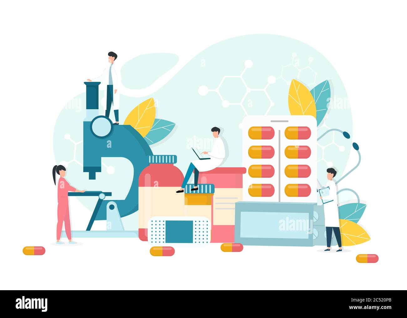 Doctors and nurse with medical equipment, illustration Stock Vector ...