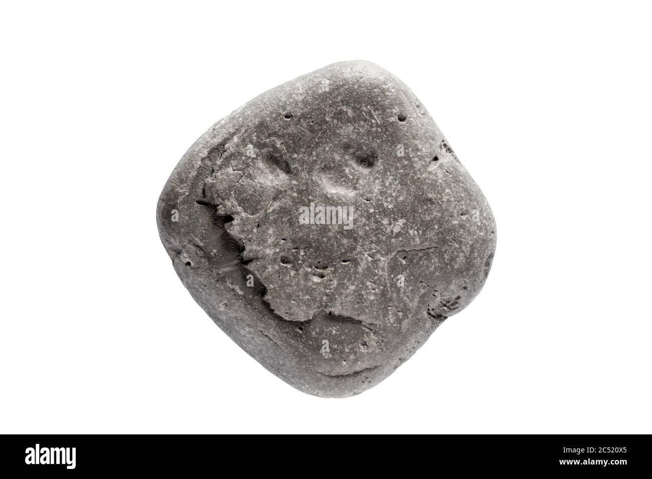 Big natural grey square shaped stone isolated on white background Stock ...