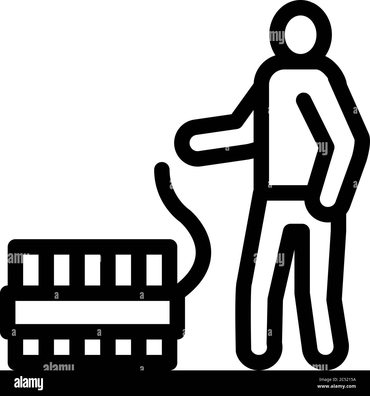 human fire firework icon vector outline illustration Stock Vector Image ...