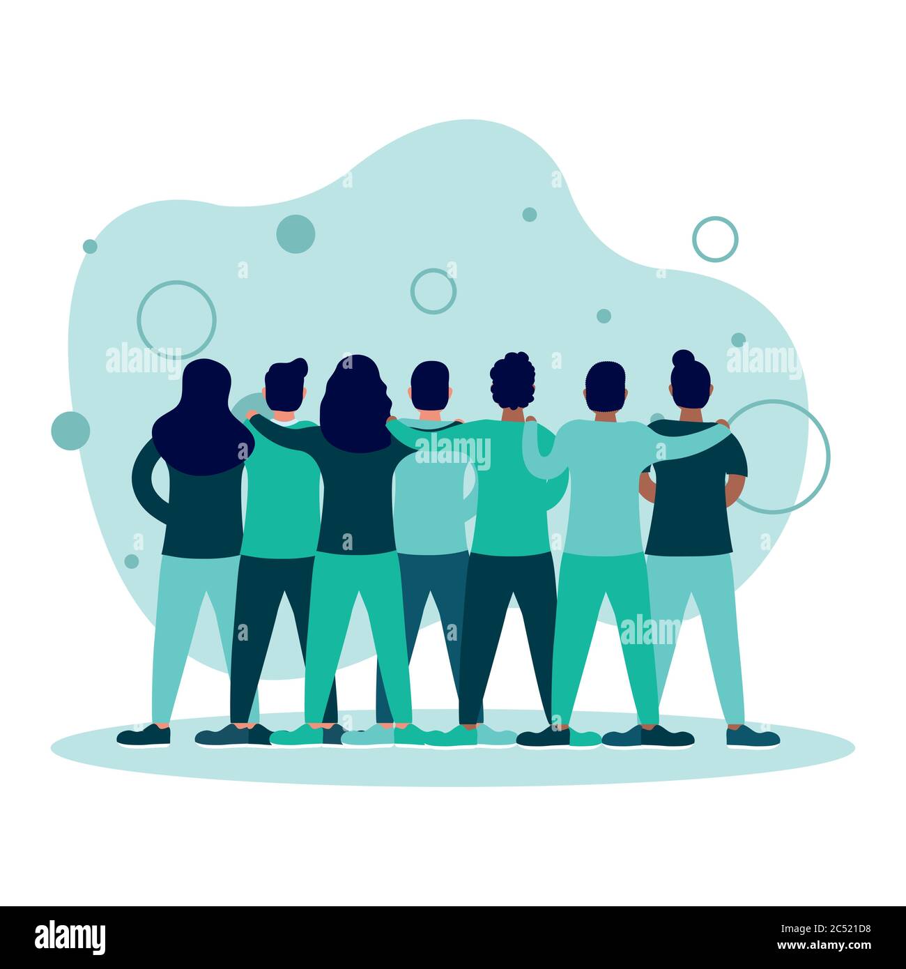 Women and men avatars back view design, Person people and human theme ...