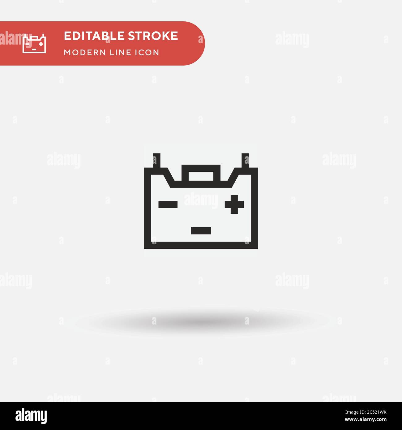 Car Battery Simple vector icon. Illustration symbol design template for ...