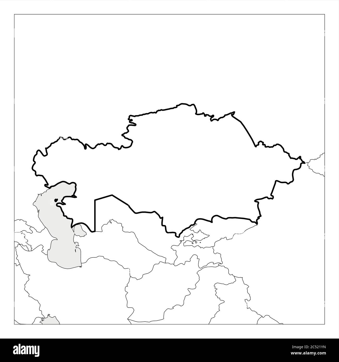 Map of kazakhstan hi-res stock photography and images - Alamy