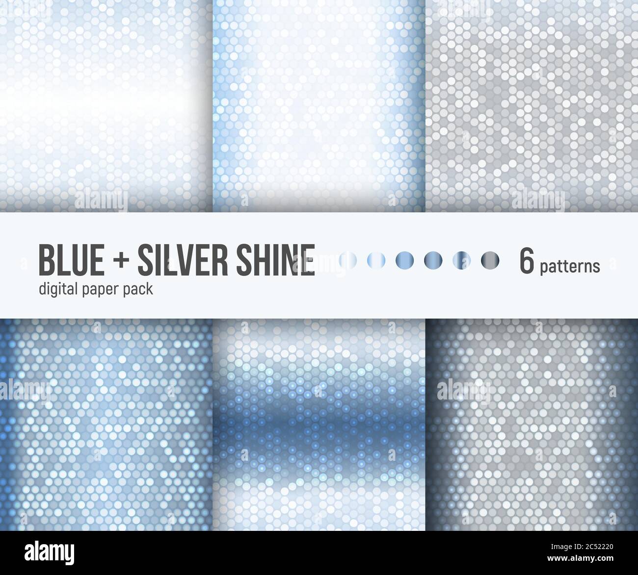 Digital paper pack, set of 6 abstract shiny patterns. Abstract ...
