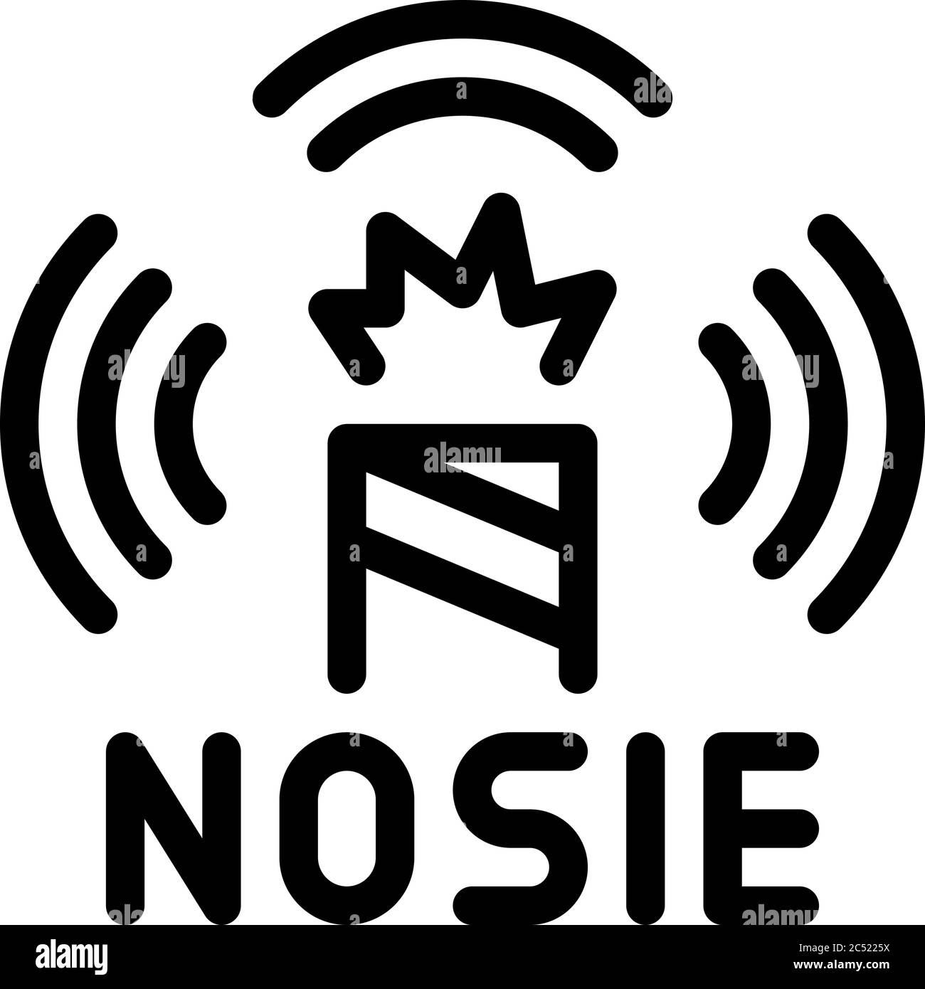 firework noise icon vector outline illustration Stock Vector Image ...