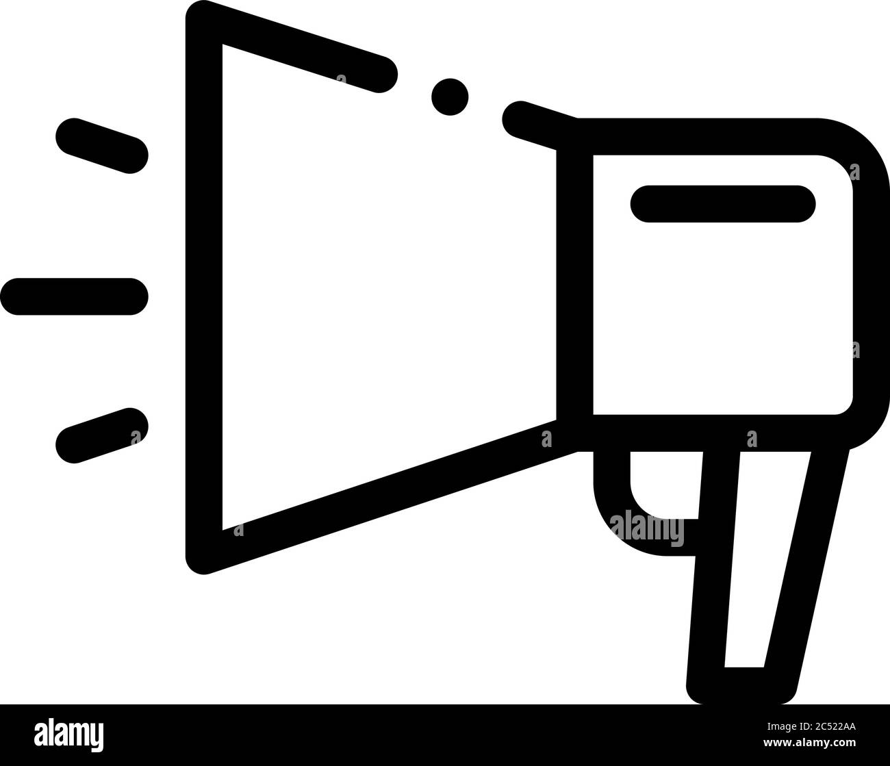 webshop loudspeaker advertising icon vector outline illustration Stock ...