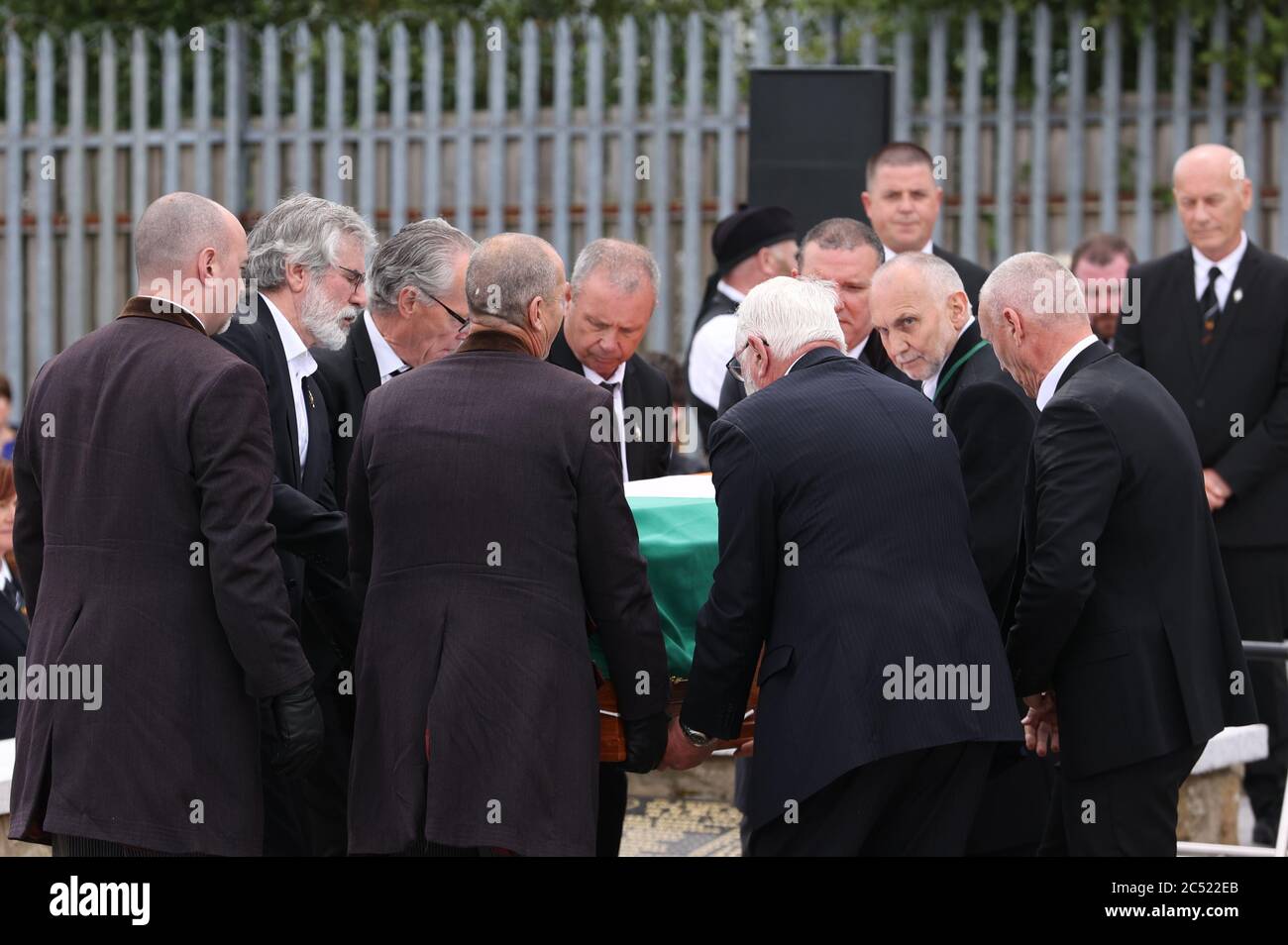 The coffin of senior Irish Republican and former leading IRA figure ...
