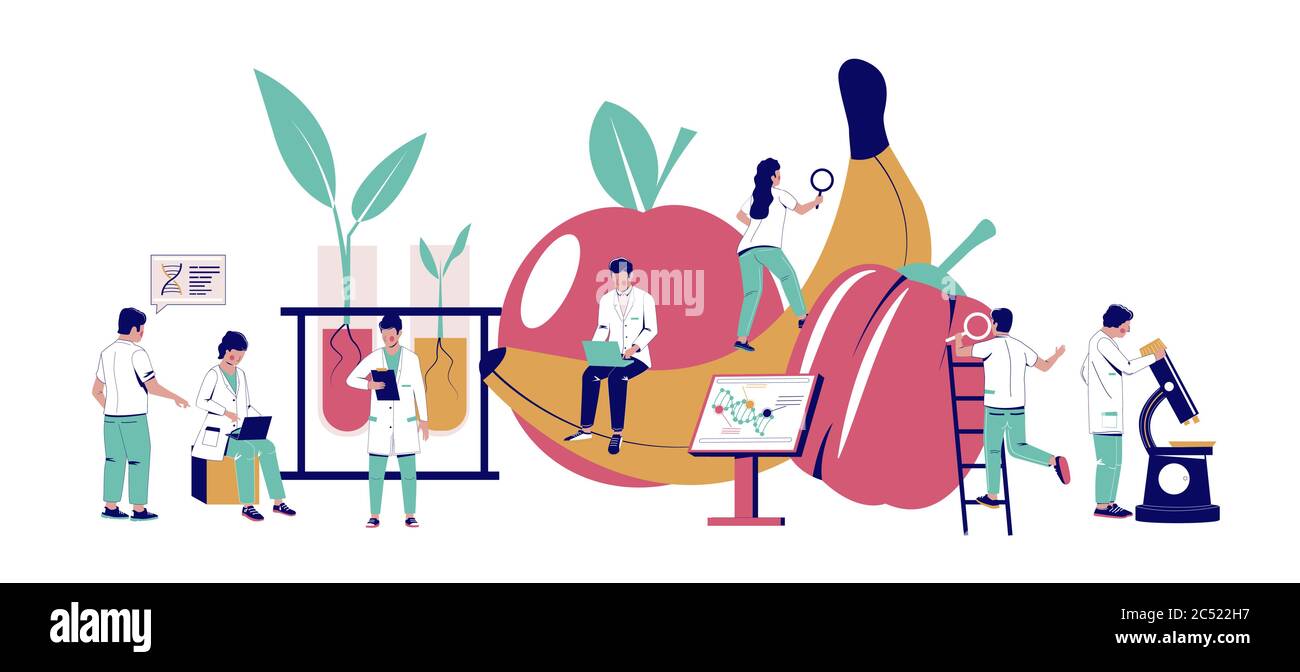 Food additives research, vector flat style design illustration Stock ...