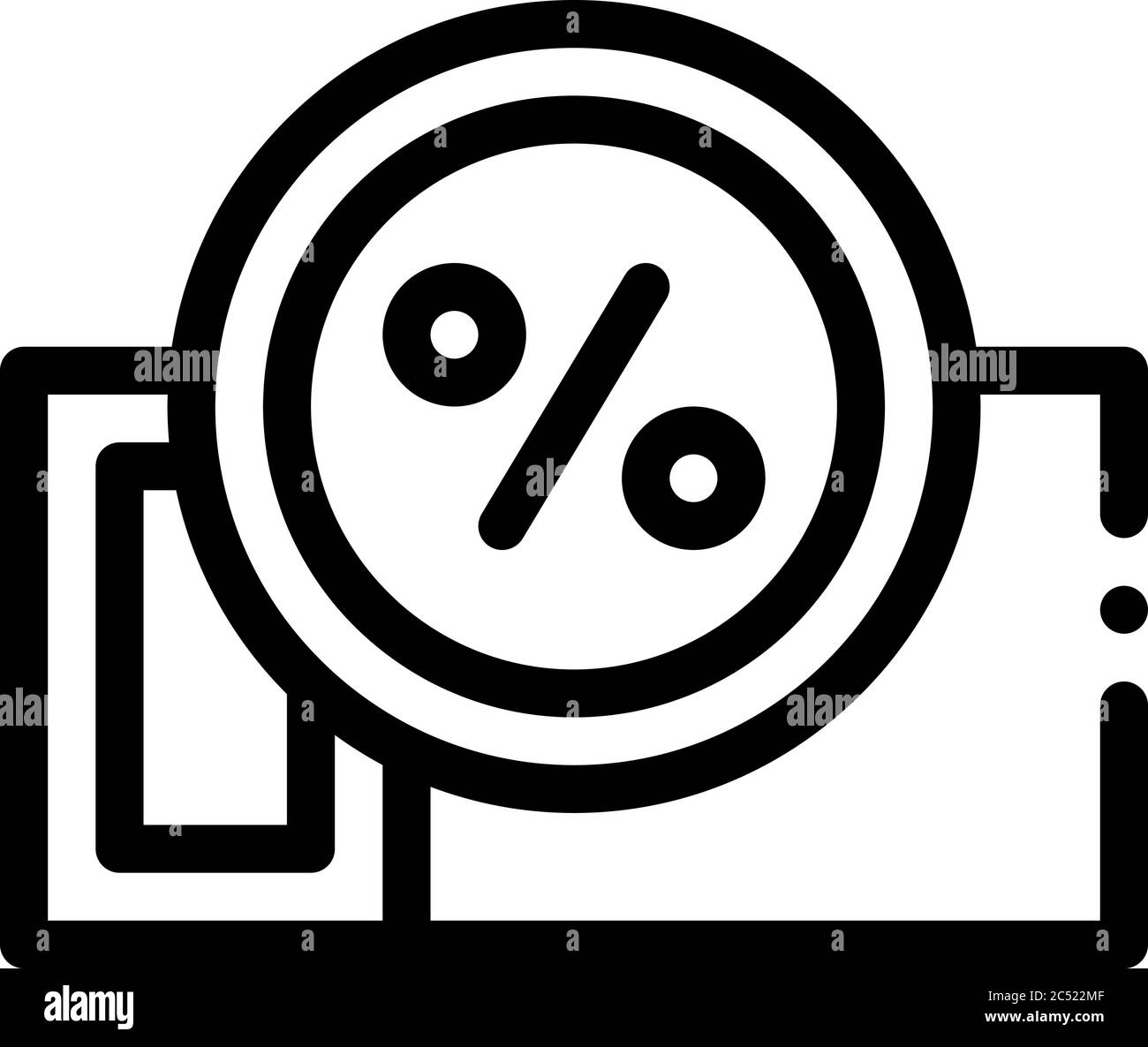 webshop coupon icon vector outline illustration Stock Vector Image ...