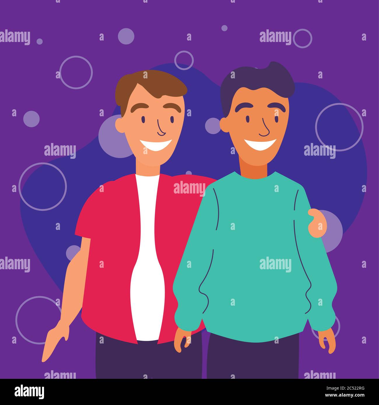 men avatars friends design of friendship and love theme Vector ...