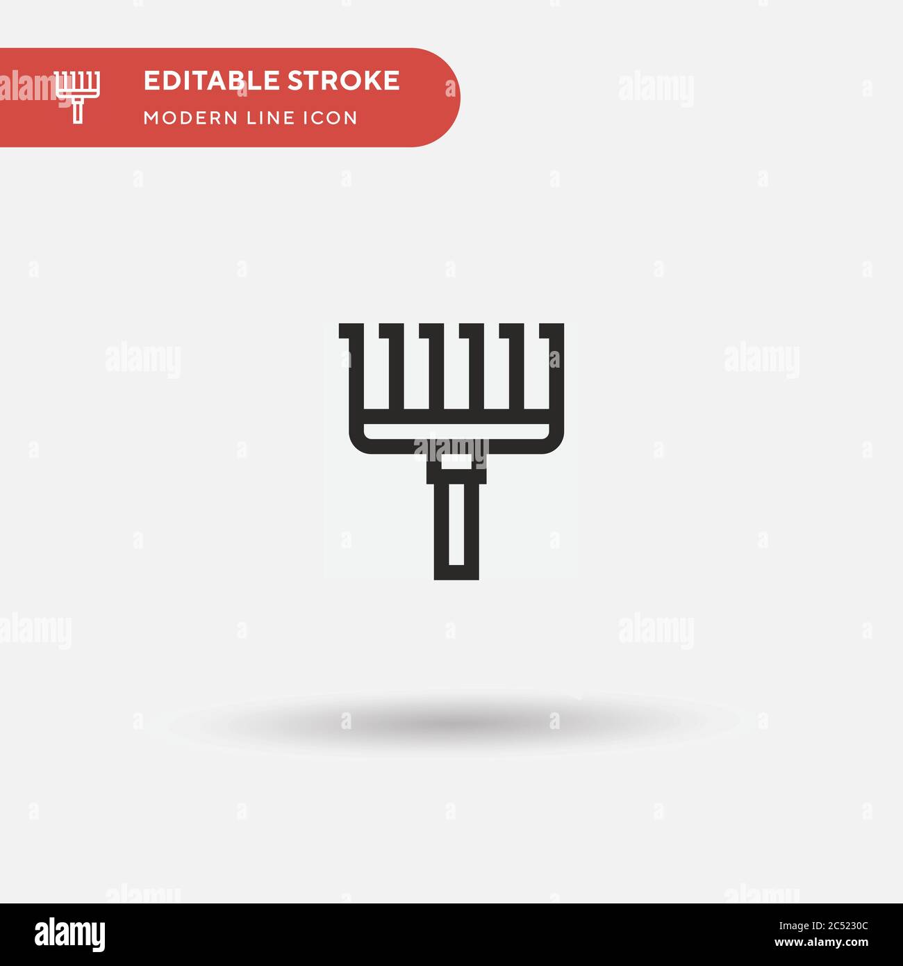 Rake Simple vector icon. Illustration symbol design template for web ...