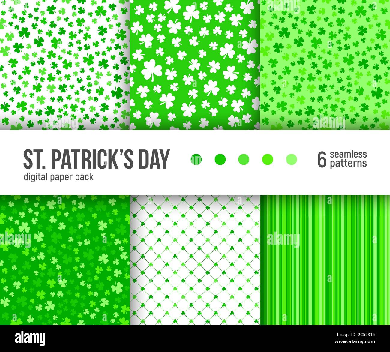 Digital paper pack, set of 6 abstract seamless patterns. Abstract ...