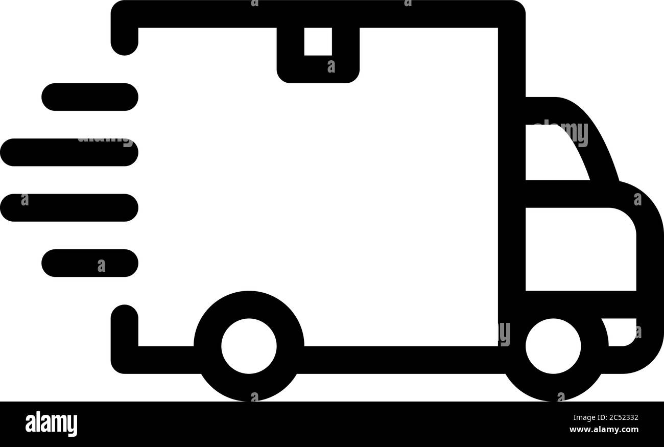 webshop delivery icon vector outline illustration Stock Vector Image ...