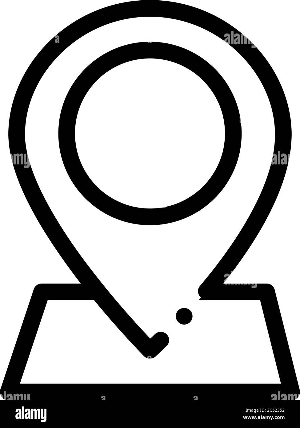 webshop gps location mark icon vector outline illustration Stock Vector ...