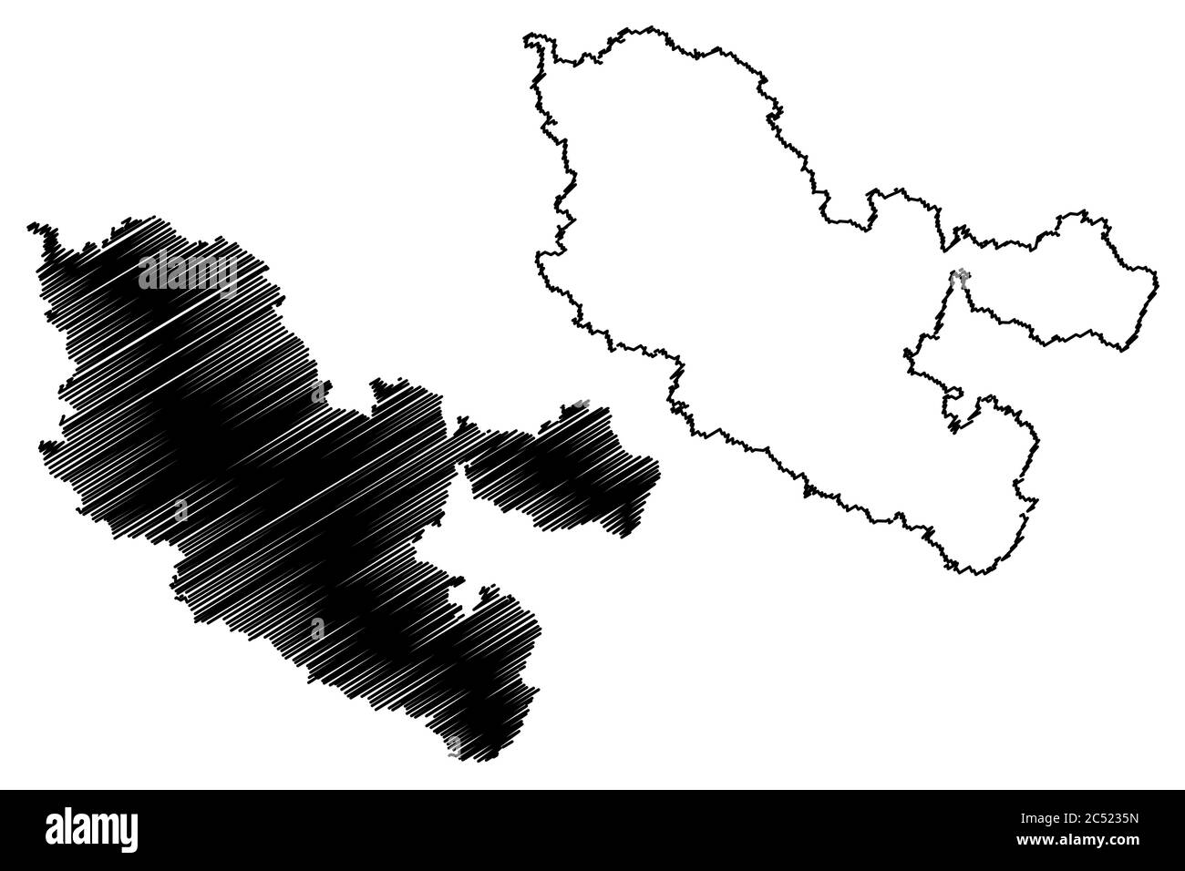 Moselle Department (France, French Republic, Grand Est region) map ...