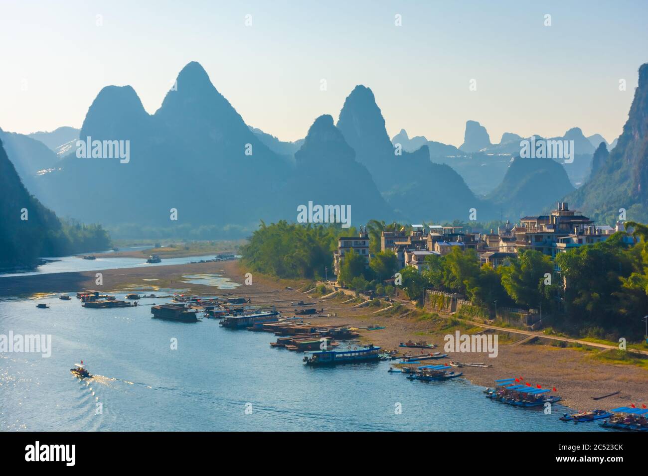 Landscape of the Li River Valley from Xingping, China Stock Photo - Alamy