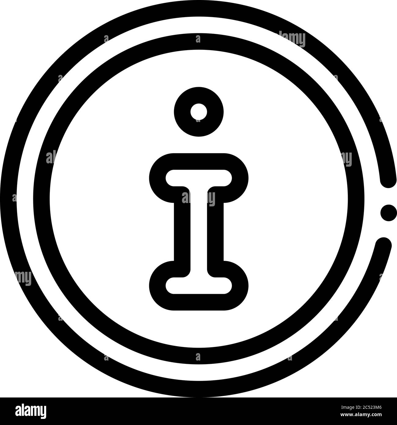 webshop information icon vector outline illustration Stock Vector Image ...