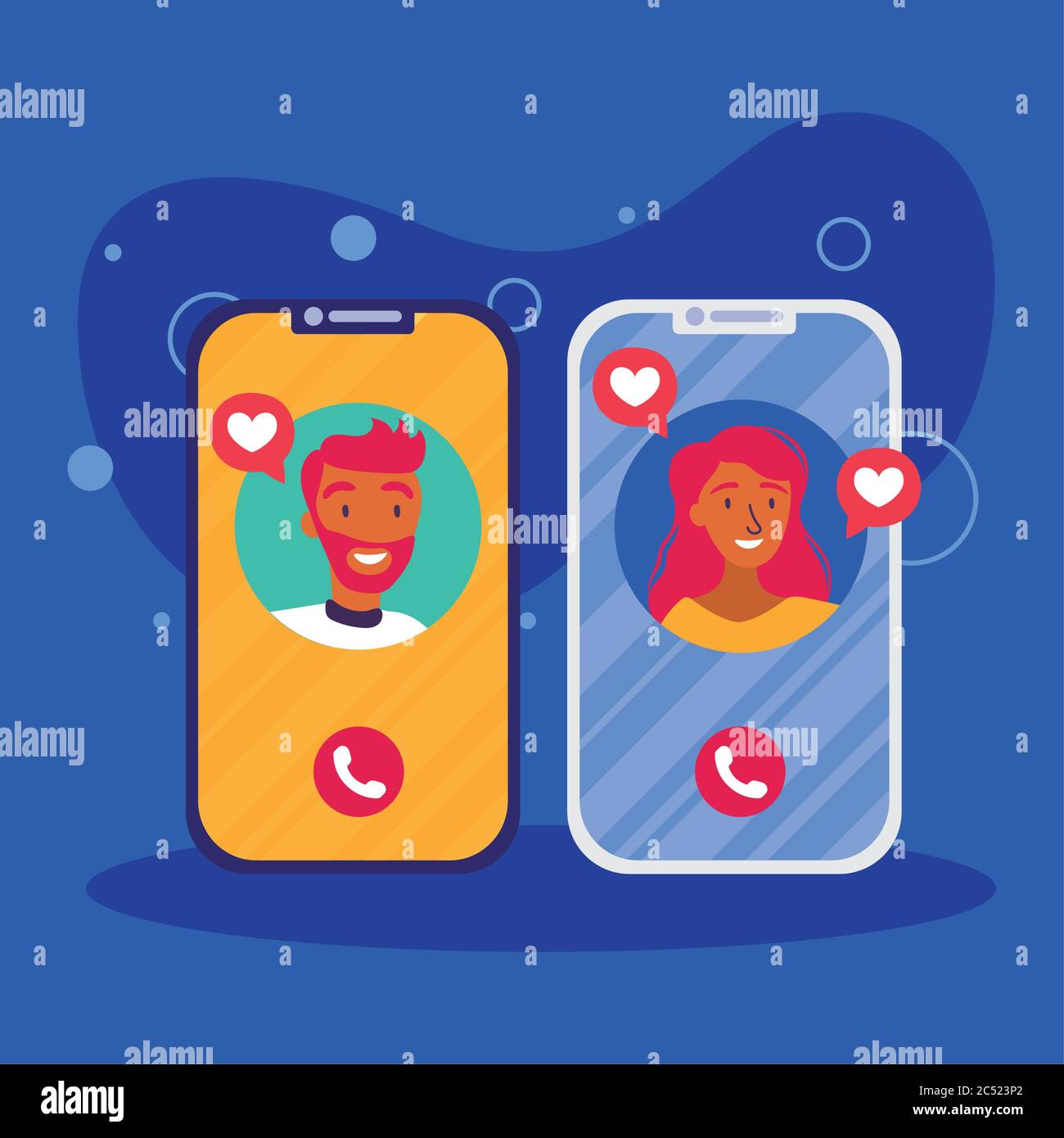 Woman man avatar smartphone hi-res stock photography and images - Alamy