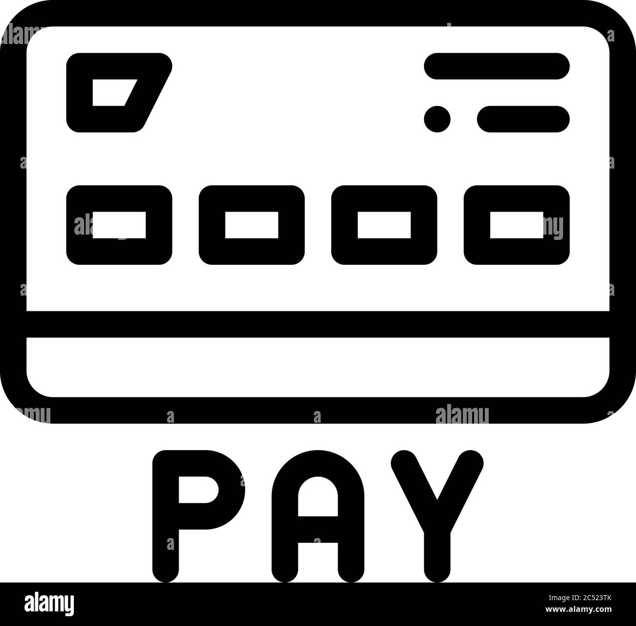 webshop payment card icon vector outline illustration Stock Vector ...