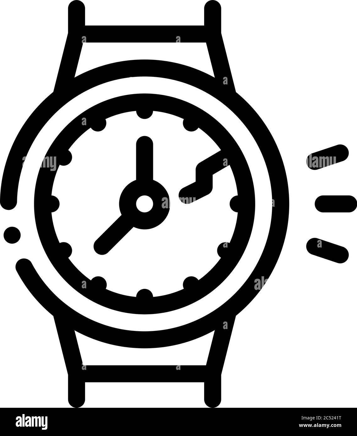 broken watch icon vector outline illustration Stock Vector Image & Art ...