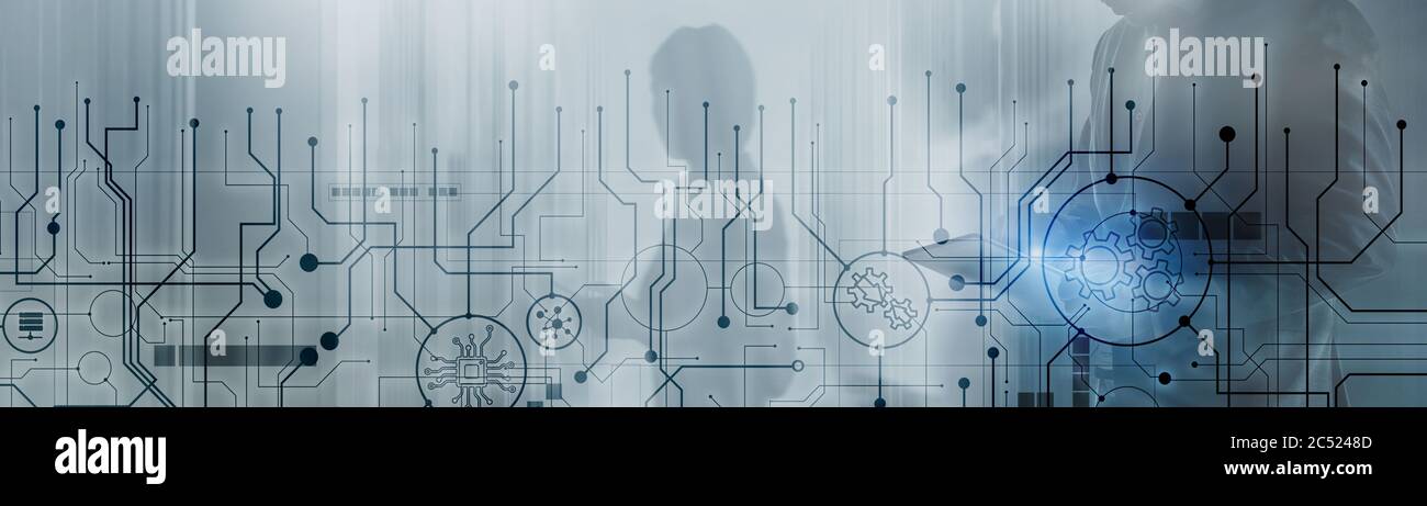 Electronic Circuit Business Technology Background. Communication and ...