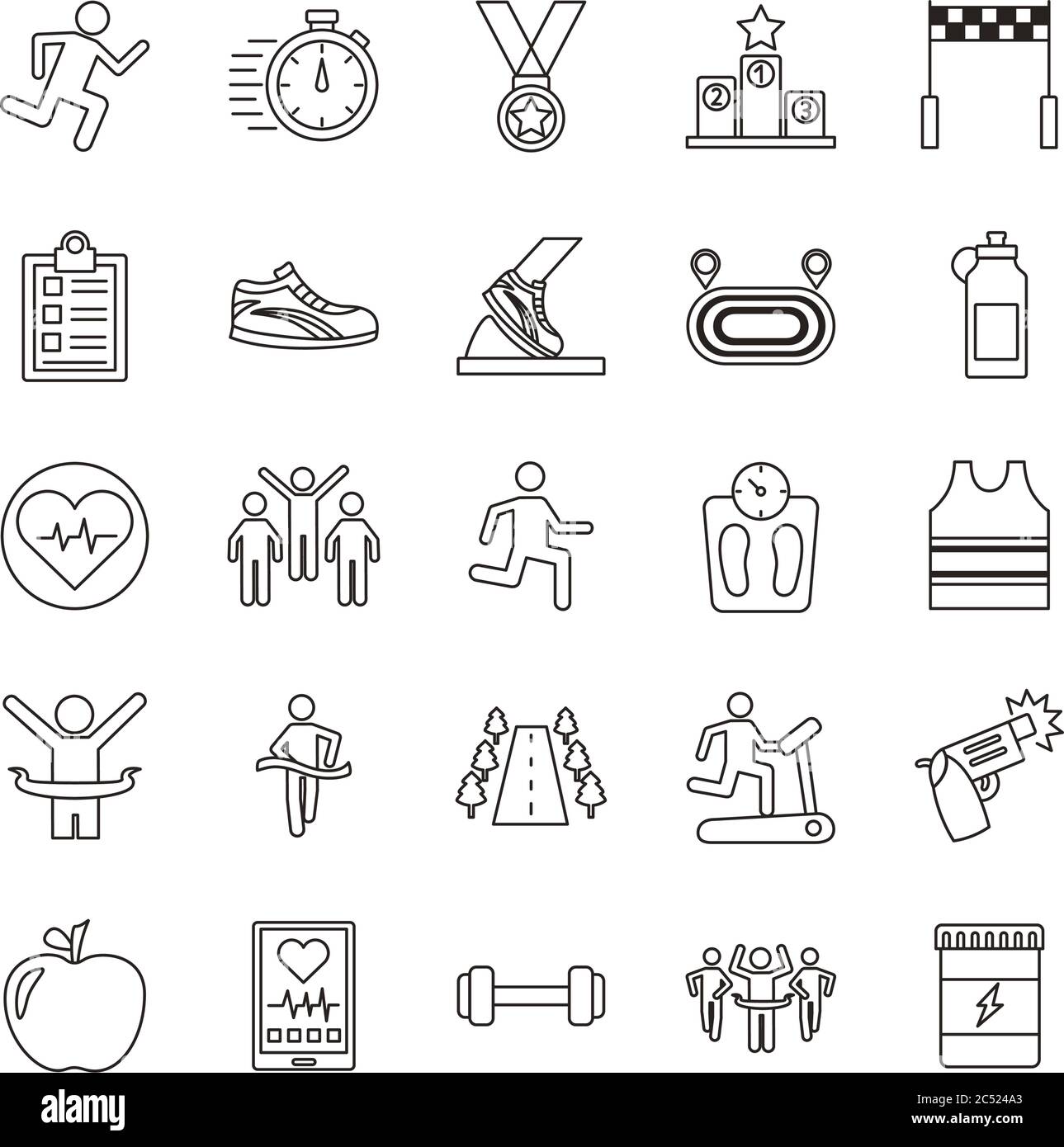 Running men vector bundle hi-res stock photography and images - Alamy