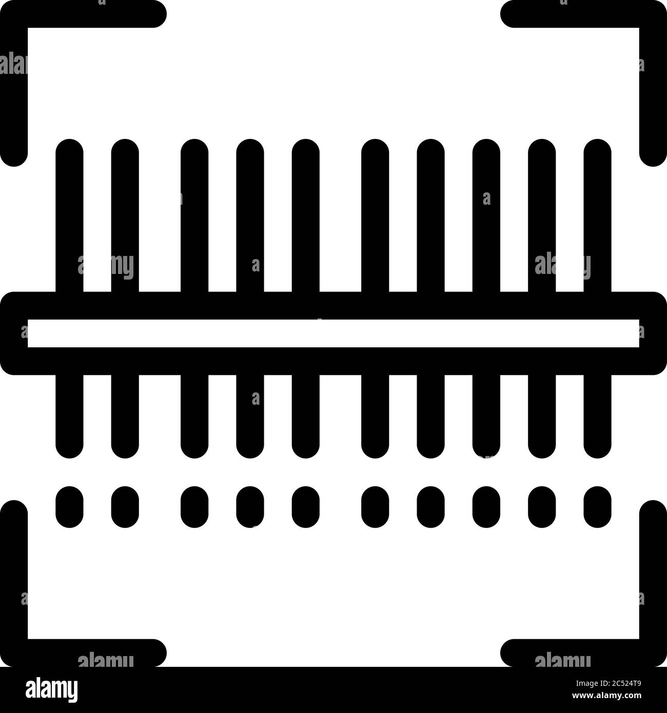 webshop scanning barcode icon vector outline illustration Stock Vector ...