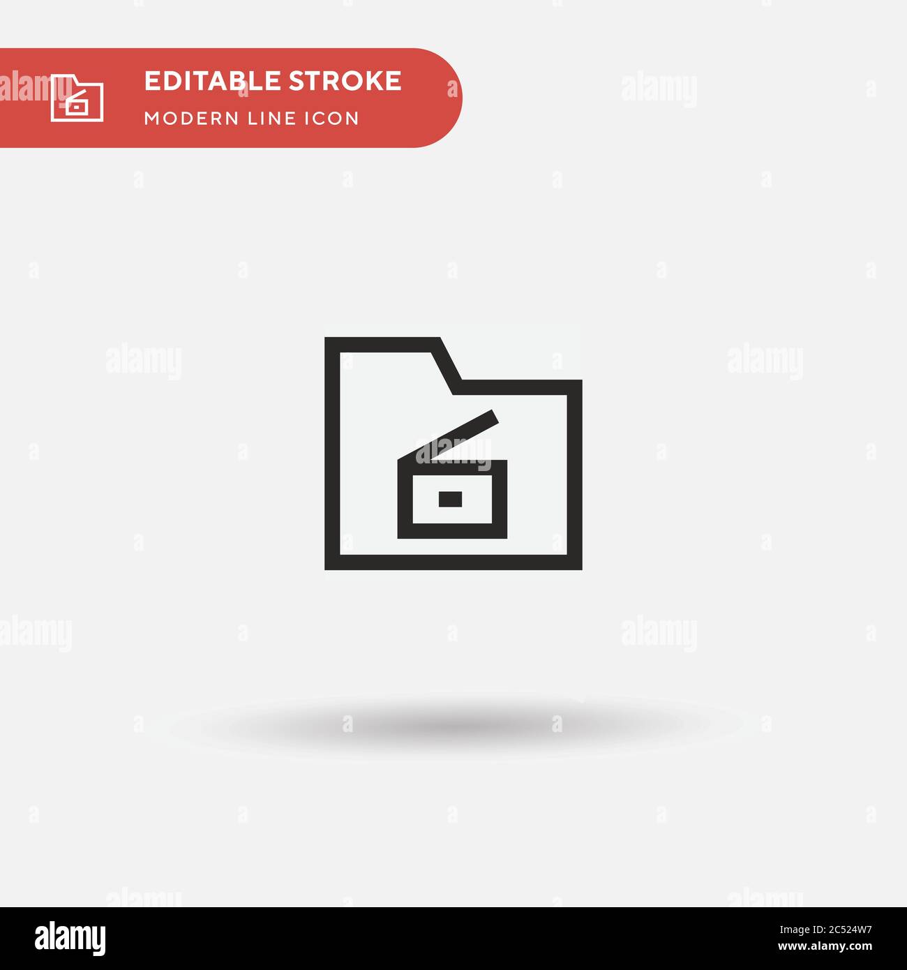 Movie Folder Simple vector icon. Illustration symbol design template ...