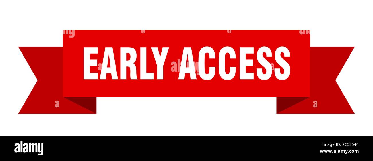 early access ribbon. early access isolated band sign. early access ...