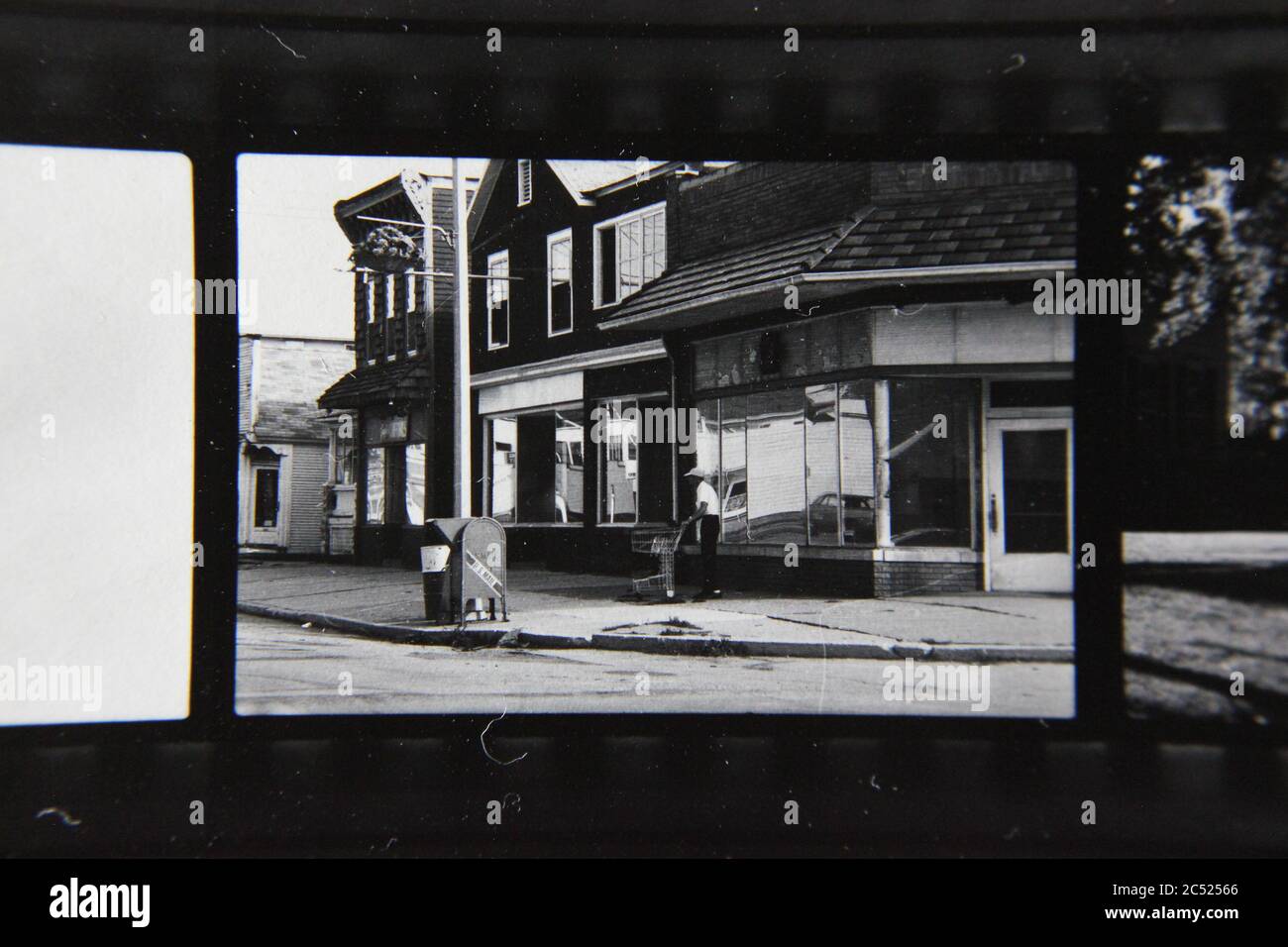 Fine 70s vintage contact print black and white photography of a small ...
