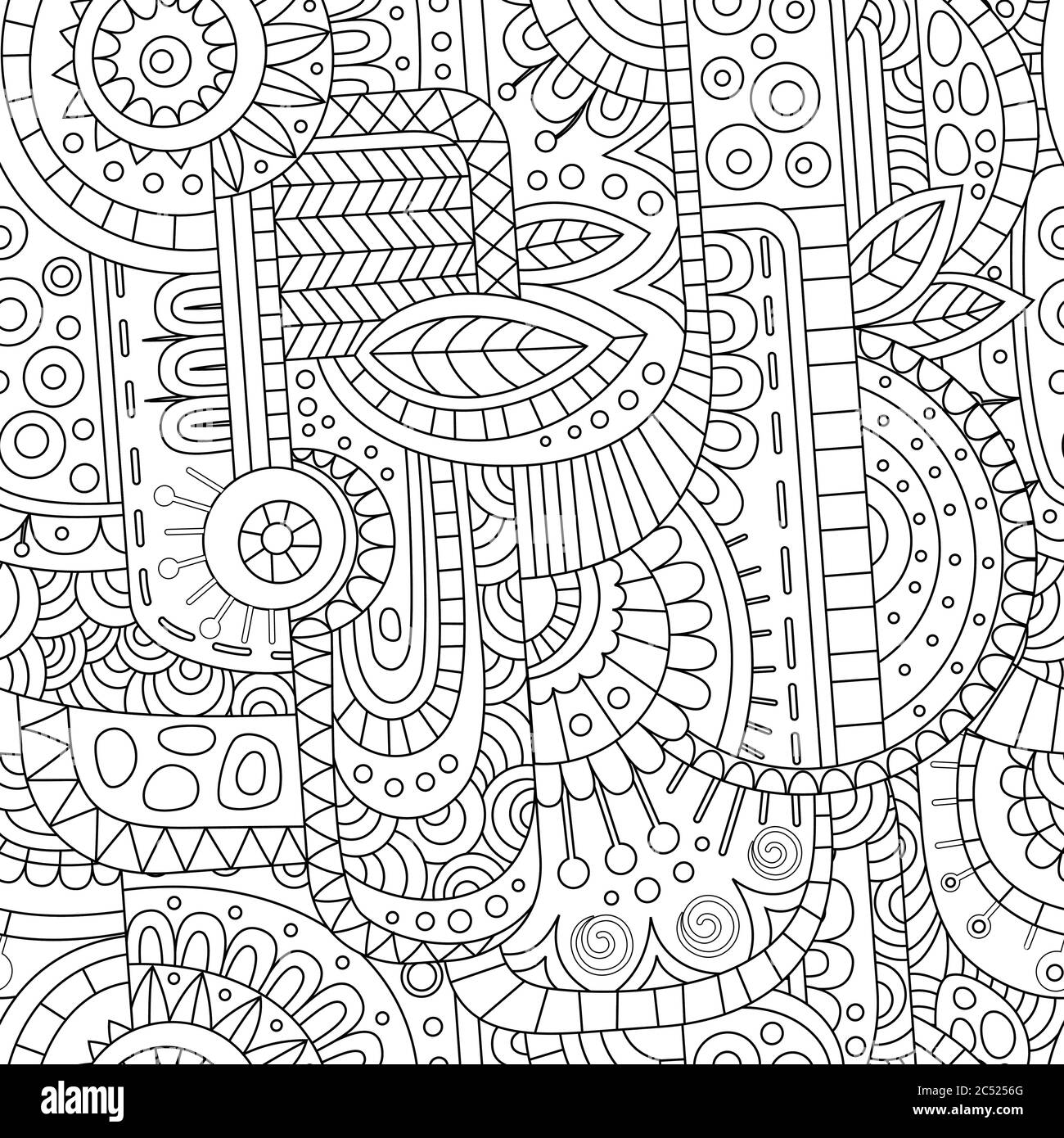 Abstract decorative geometric contour line vector pattern Stock Vector ...