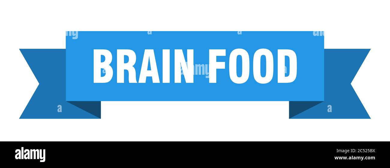 brain food ribbon. brain food isolated band sign. brain food banner ...