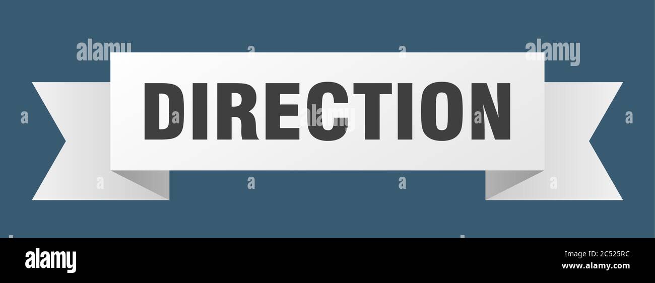 direction ribbon. direction isolated band sign. direction banner Stock ...