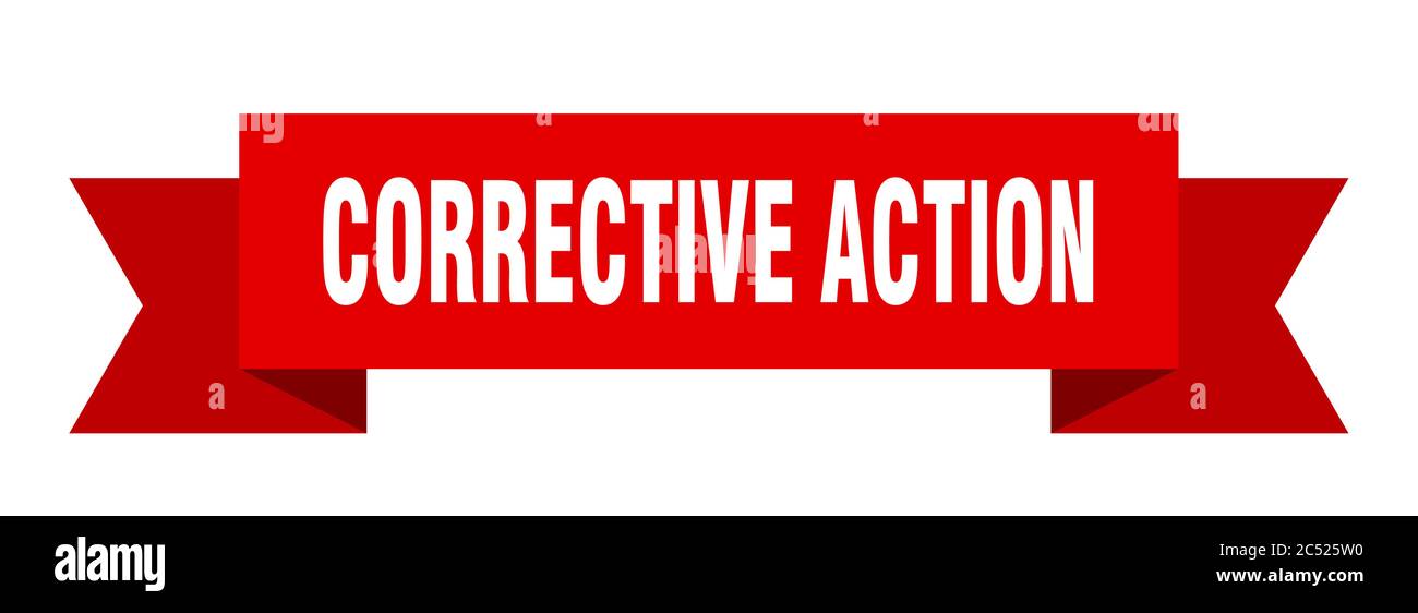 corrective action ribbon. corrective action isolated band sign ...