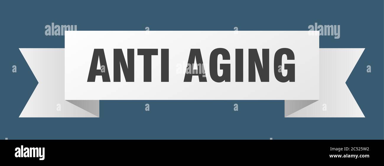 anti aging ribbon. anti aging isolated band sign. anti aging banner ...