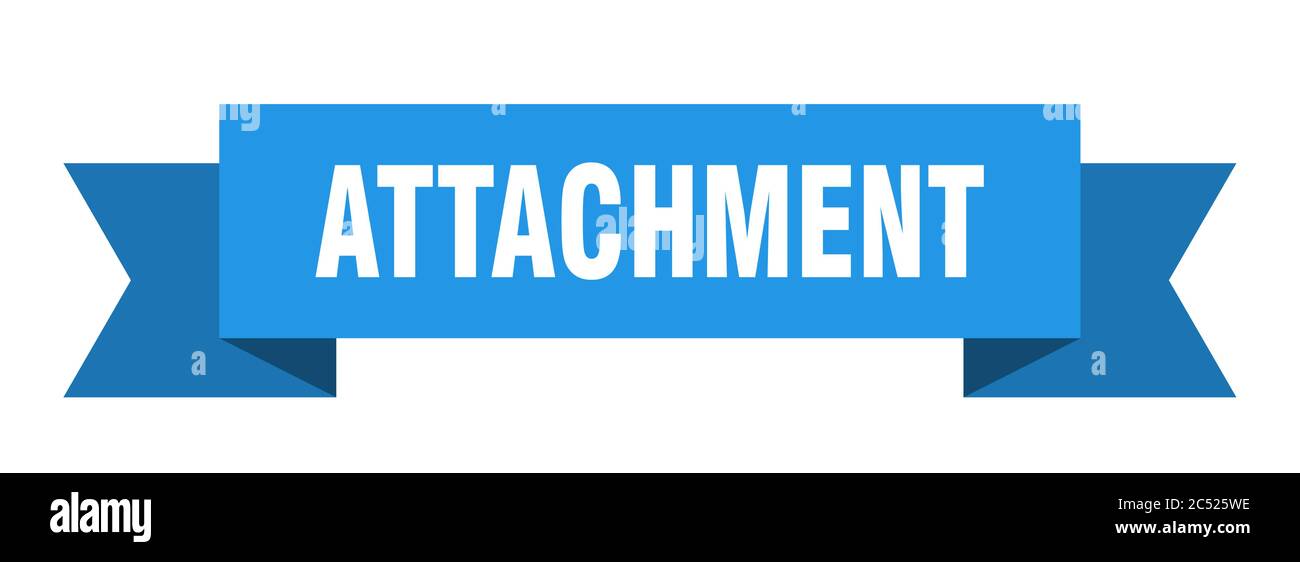 attachment ribbon. attachment isolated band sign. attachment banner ...