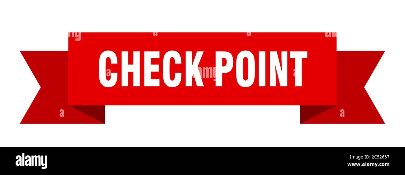 check point ribbon. check point isolated band sign. check point banner ...
